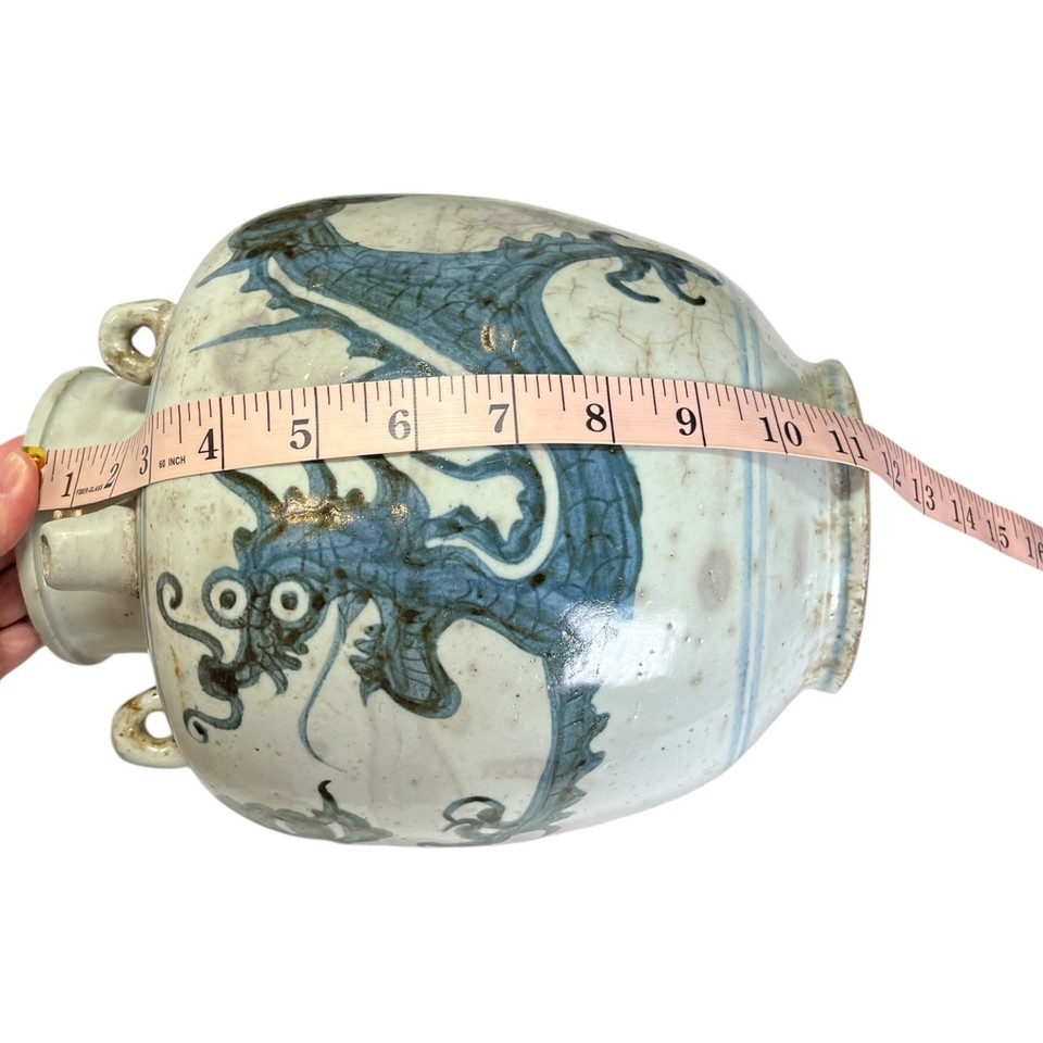 Antique Chinese Ceramic Vessel Ewer Cobalt Blue Ming Dynasty Split ...