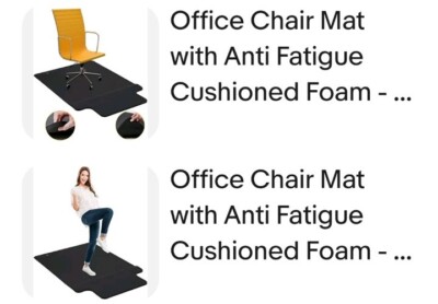 Office Chair Mat with Anti Fatigue Cushioned Foam - Chair Mat for ...