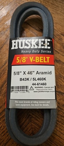 Huskee Heavy Duty Series V-Belt 5/8”x46” B43K/5L460K Lawnmower Belt 44 ...