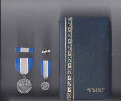 US State Department Heroism Award medal with mini medal and ribbon bar ...