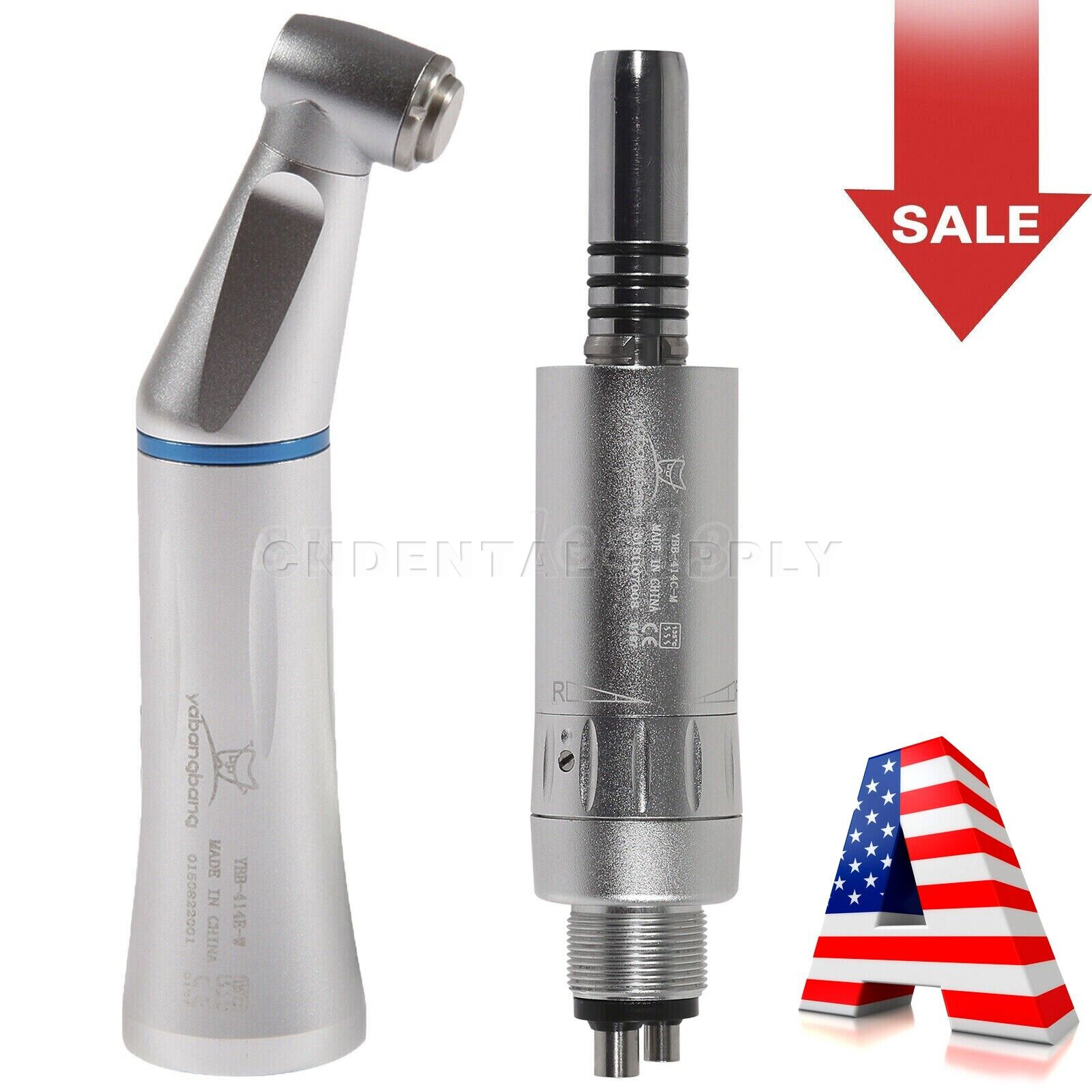 Dental Inner Low Speed Handpiece Push Contra Angle NSK Style Air Motor ...