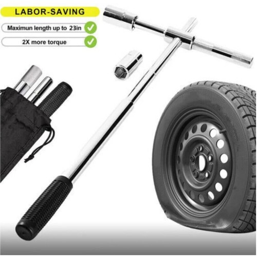 23inch Universal Extended Lug Wrench 4 Way Tire Iron Nut Wrench Set W ...