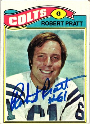Robert Pratt #456 Signed 1977 Topps NFL Football Card AUTO Colts | eBay