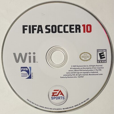 FIFA Soccer 10 (Nintendo Wii, 2009) DISC ONLY | NO TRACKING | M1278 ...