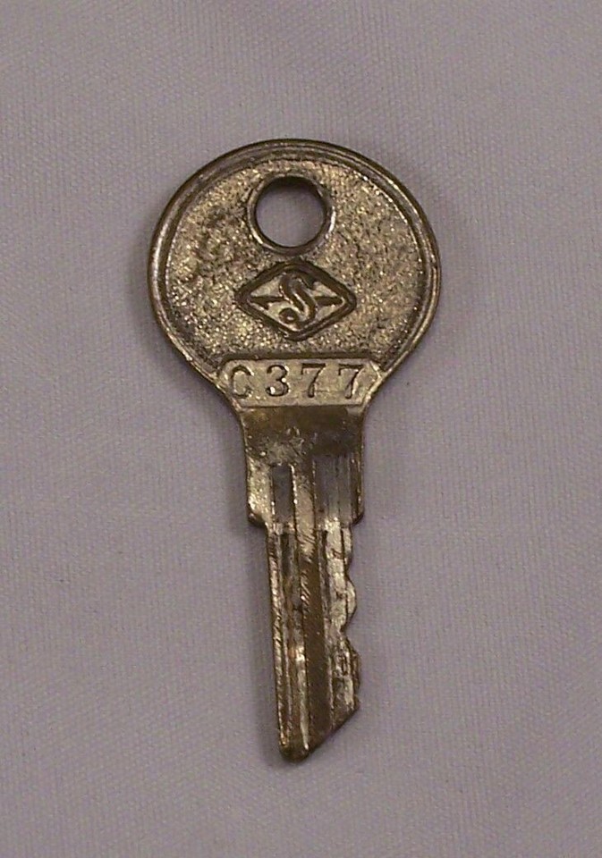 Vintage Slaymaker Key # C377 Antique Nickel Silver Plate Arts Crafts ...