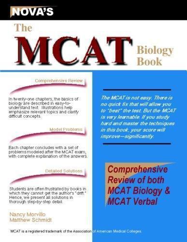 MCAT Biology Book by Nancy Morvillo and Matthew Schmidt (2012, Trade ...