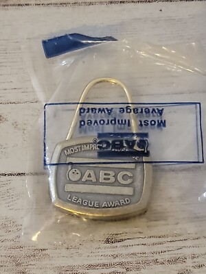 VINTAGE ABC BOWLING Keychain ~ Most Improved Average ~ League Award | eBay