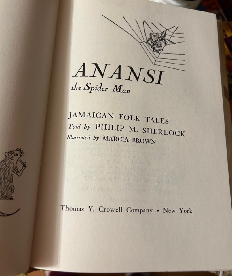 Anansi the Spider Man 1954 Philip M. Sherlock - HB Book Childrens Ex ...
