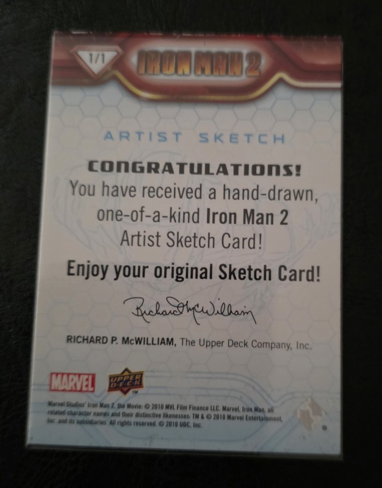 Marvel Iron Man 2 Sketch Card Titanium Man by Andy McDonald Signed 1/1 ...
