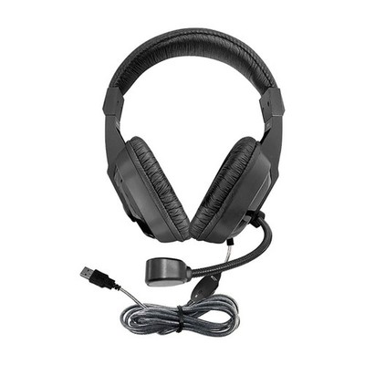 HAMILTON ELECTRONICS VCOM HECWSP2BK Worksmart Plus Deluxe Headset Usb ...
