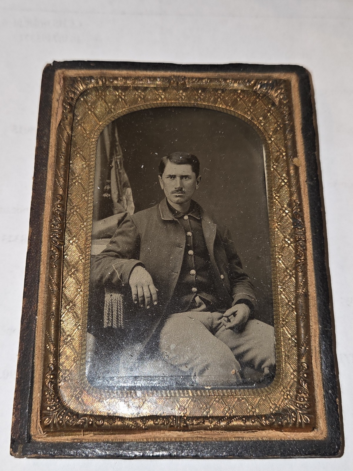 1860s LONG CASE 8th Plate Tintype of CIVIL WAR SOLDIER | eBay