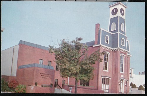 WAYNESBORO PA City Hall Municipal Building Clock Tower Vtg Town View ...