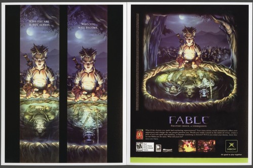 Fable Original Xbox PC 2004 Game Promotional Ad Wall Art Print Poster ...