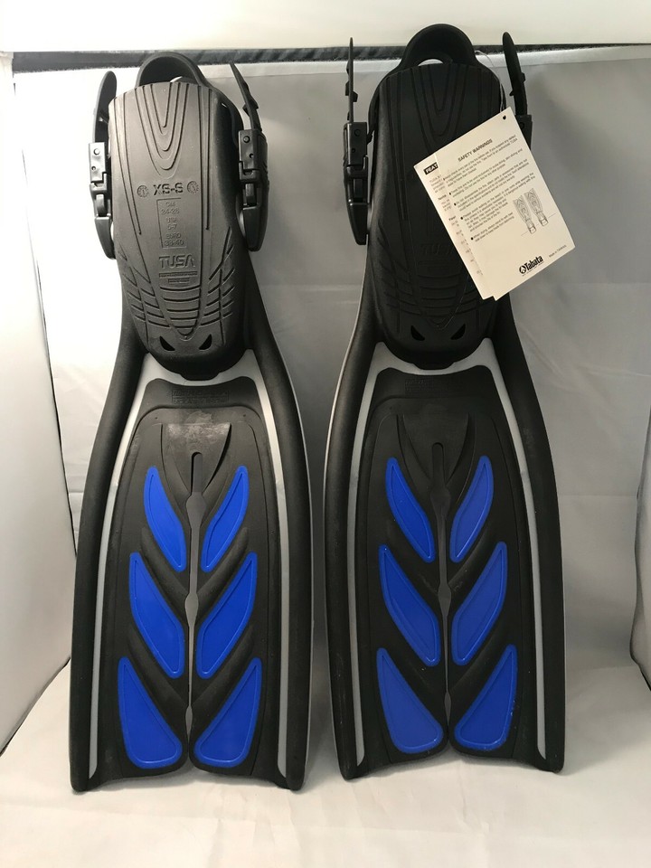TUSA SF-15 X-Pert Zoom Z3 Open Heel Split Fin with Angled Blade Blue XS ...