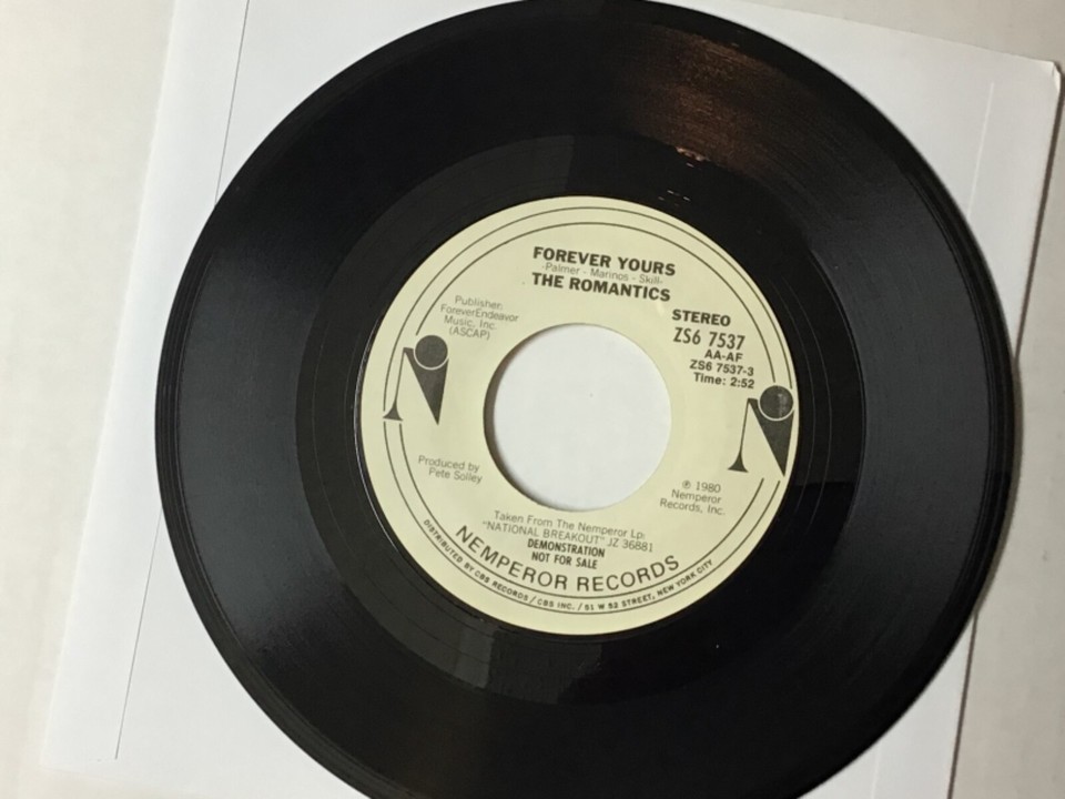 Forever Yours - 45 RPM - The Romantics - NRMT - PROMO | eBay