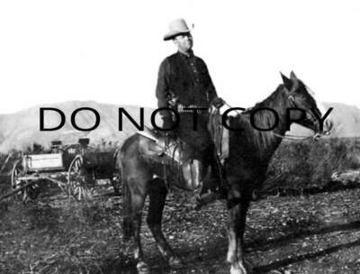 ANTIQUE REPRODUCTION PHOTOGRAPH FRANK HAMER TEXAS RANGER ON HORSEBACK ...