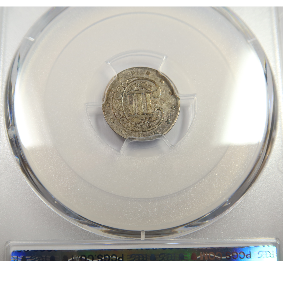 1854 P PCGS VF Detail - 3 Cent Three Cent Silver Trime - 3c US Coin ...