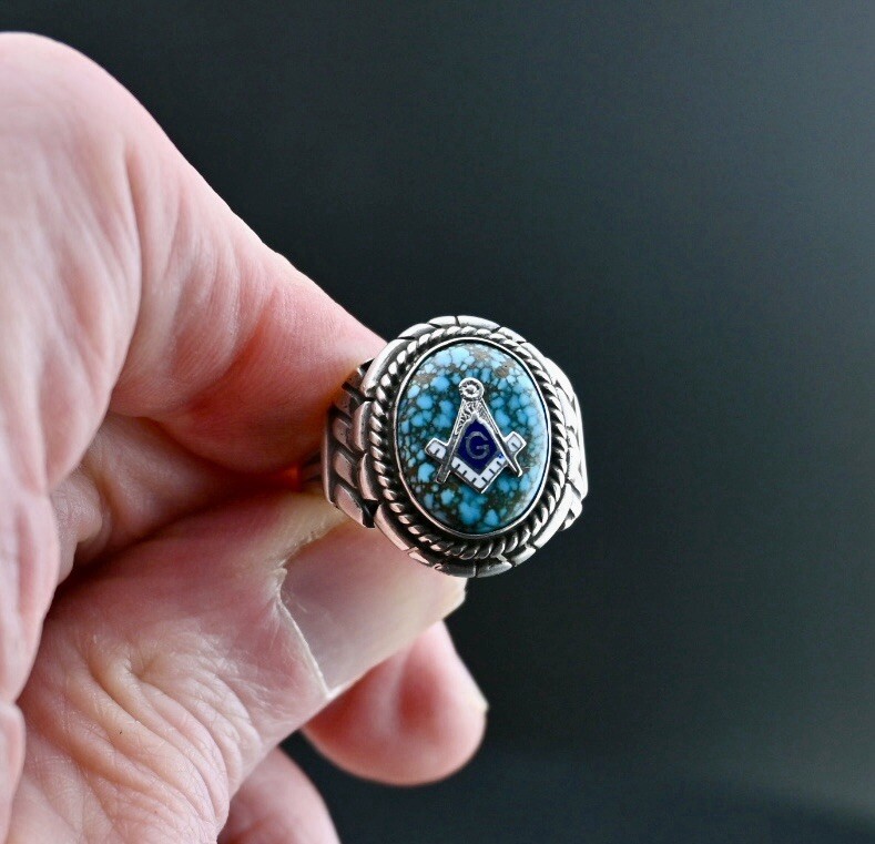 MASON HAND MADE RING STERLING SILVER - Gem