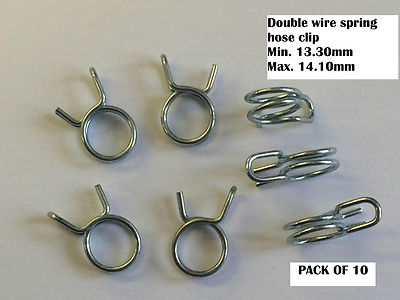 DOUBLE WIRE SPRING HOSE CLIP Size Min.13.30mm Max.14.10mm Code 10137 ...