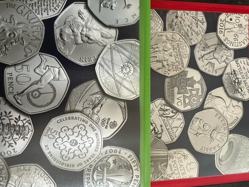 UK coin 50p Change Checker Robin Owl Insulin Xmas Baird 70 QEII NHS ...