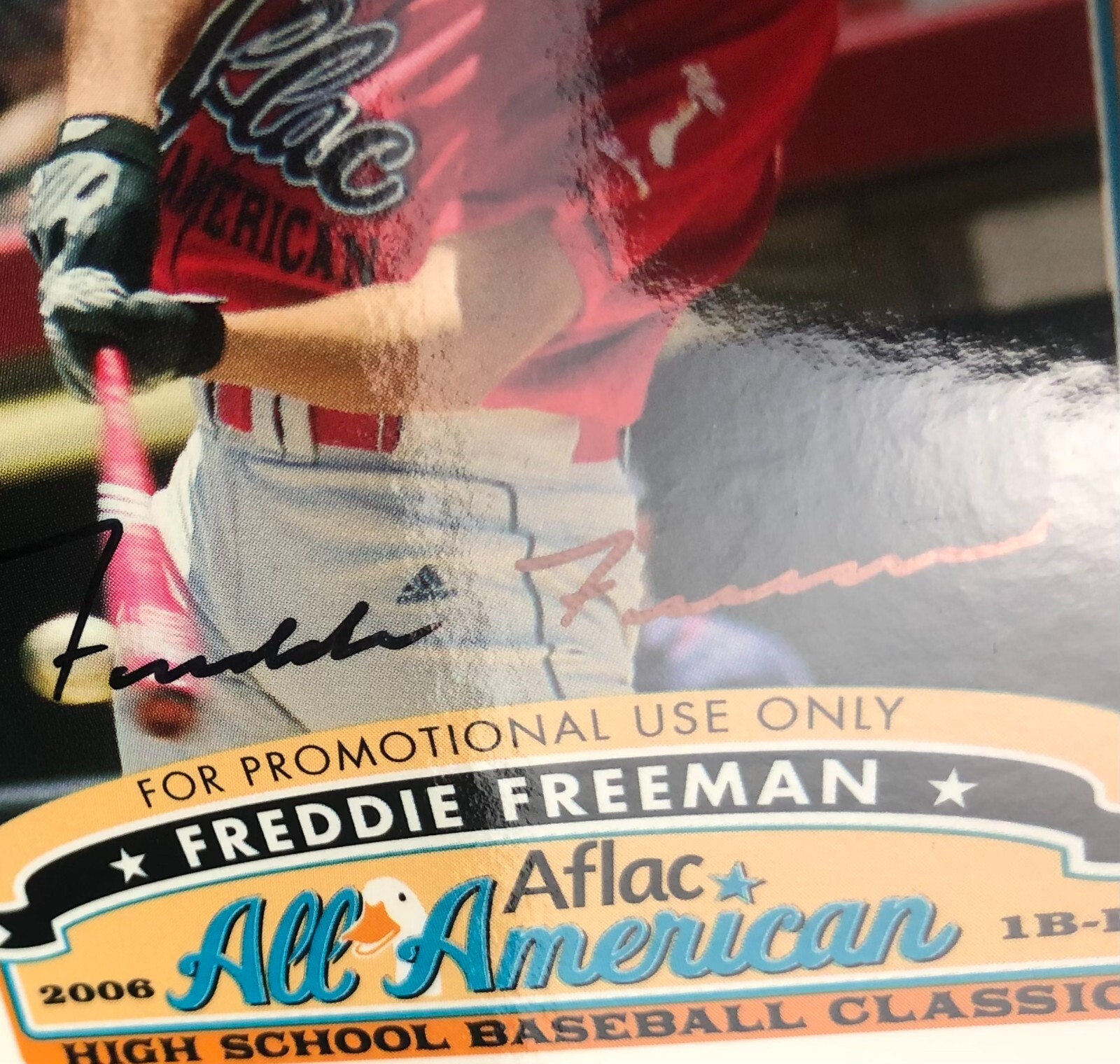 2006 Topps AFLAC All American Promo FREDDIE FREEMAN on Card Autograph ...