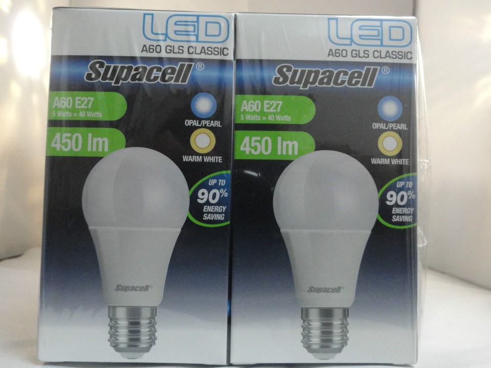 SUPACELL LED A60 GLS CLASSIC B22, E27 (5W = 40W) X 12 Multipack | eBay UK