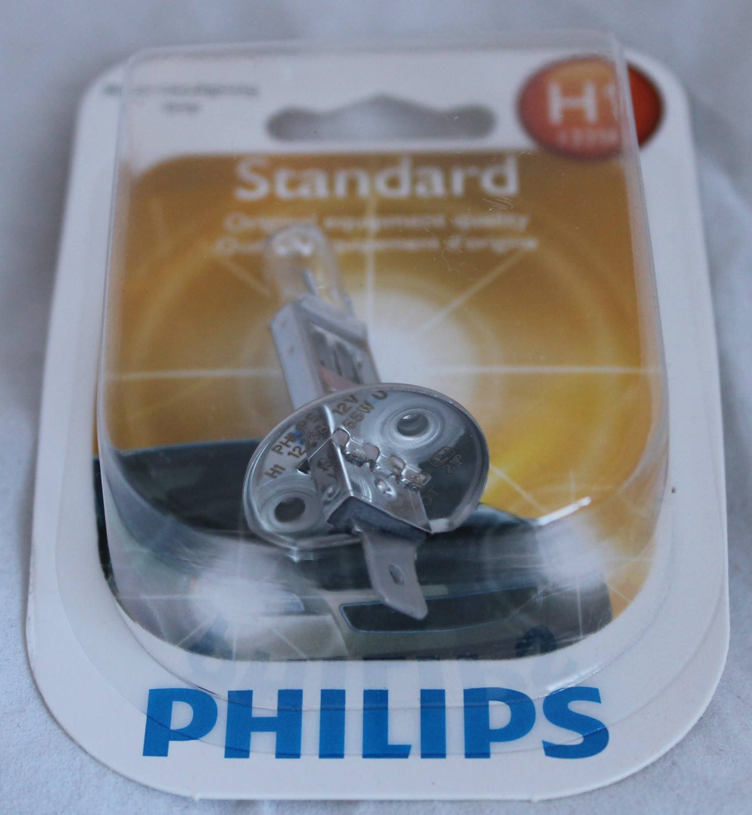 NEW PHILIPS H1 X 2 BULBS 55W OEM 12258 B1 HEADLAMP LIGHT BEAM HALOGEN ...
