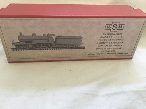 WSM MODELS OO GAUGE 4mm SCALE CLASS D2 Ex GNR / LNER 4-4-0 LOCOMOTIVE ...