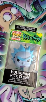 Funko Pocket Pop! Keychain: Rick and Morty - Hologram Rick Clone Vinyl ...