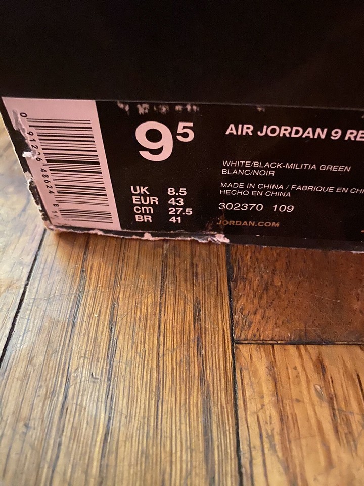 Size 9.5 - AIR Nike Jordan 9 Retro STATUE 2015 | eBay