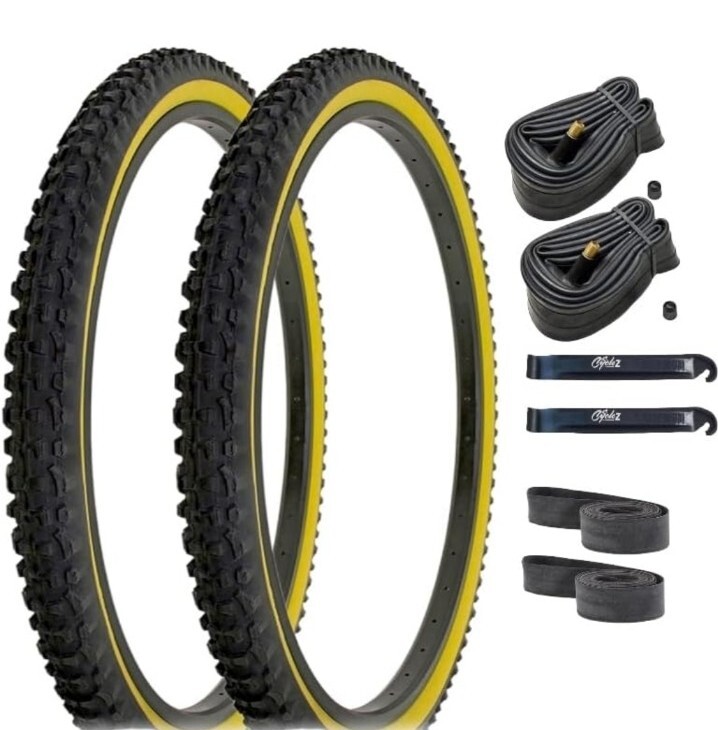 One Pair 26" x 2.10 MTB Tires Smoke Type Includes 2-26" Inner Tube ...
