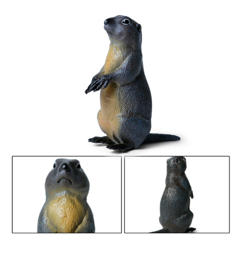 10.5cm Mini Standing Marmot PVC Toy Squirrel Wild Animal Figure Doll ...