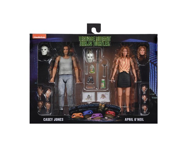 NECA TMNT 1990 Casey Jones & April O'Neil Farm 2 Pack Action Figures ...