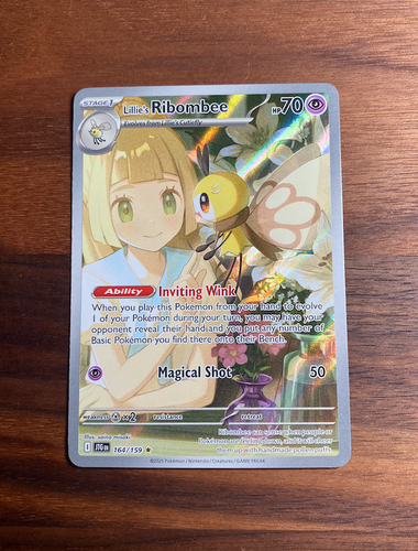 Pokemon TCG Journey Together Lillie's Ribombee Illustration Rare Holo ...