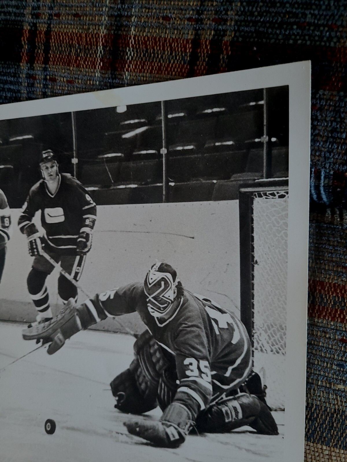 1977 CURT RIDLEY NHL HOCKEY GOALIE MASK VANCOUVER CANUCKS CLEVELAND ...