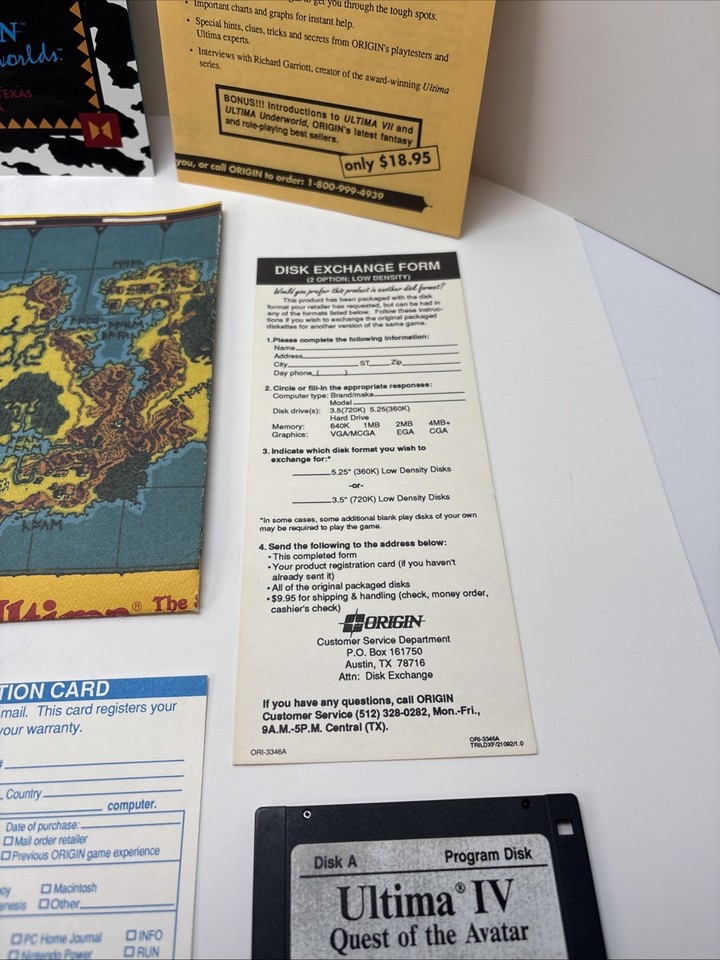 Ultima The Second Trilogy (IV-V-VI) 1990 PC – Big Box – Complete 3.5 ...