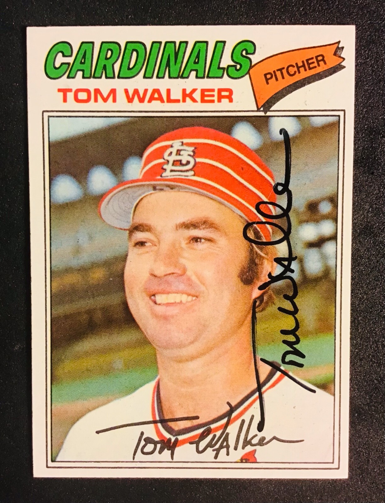 St Louis Cardinals Expos TOM WALKER signed autographed auto 1977 TOPPS ...