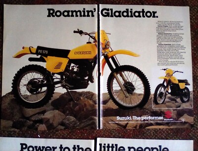 1979 Suzuki PE175 2 page Motorcycle Print Ad | eBay