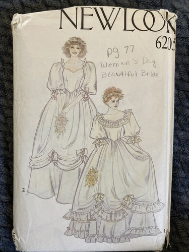 NEW LOOK #6205 - LADIES PRINCESS BRIDAL GOWN w/PICK UPS PATTERN 8-18 FF ...