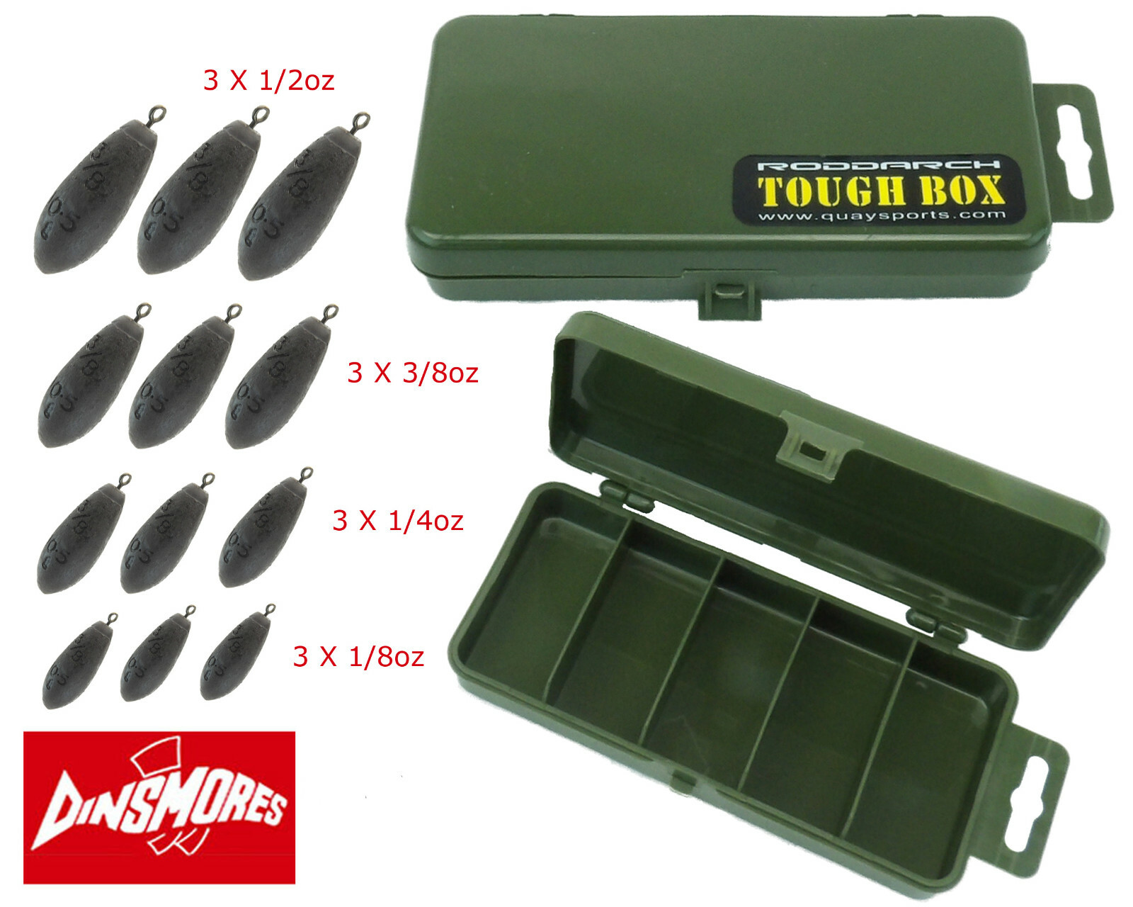 Dinsmores Ledger Bomb, Carp Fishing, Feeder Fishing Weight Set & Tackle ...