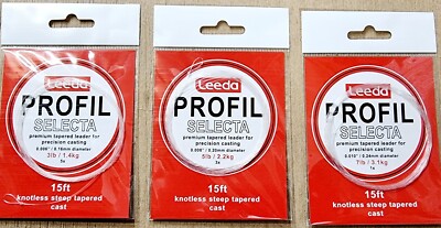 Leeda Profil Casts - Selecta - Fly Fishing Knotless Steep Tapered ...