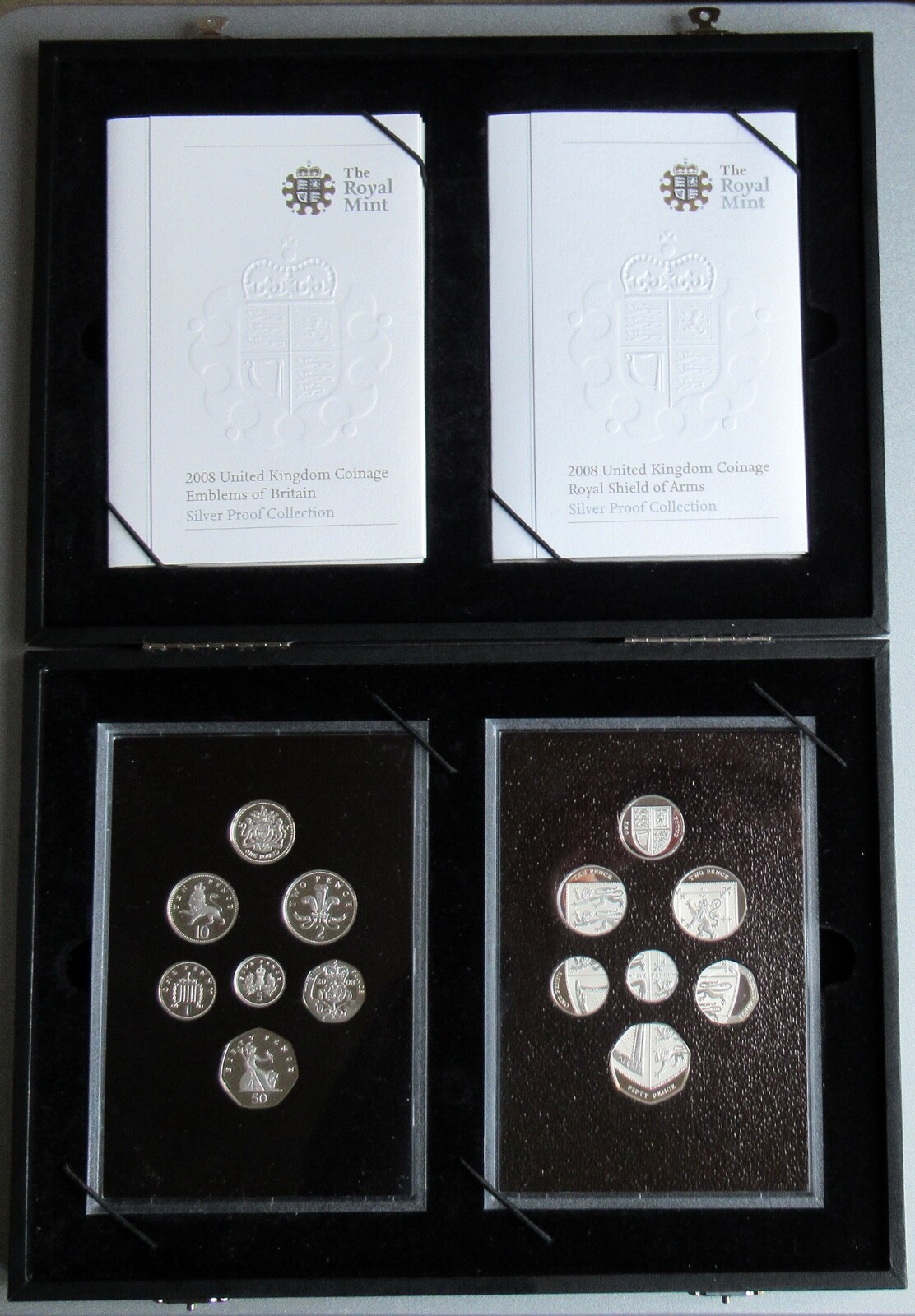 The Royal Mint 2008 UK Emblems of Britain Silver Proof Coin Set ...
