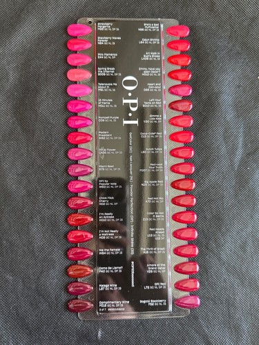 OPI Color Chart - Gel Color, Infinite Shine, Nail Lacquer, Powder ...