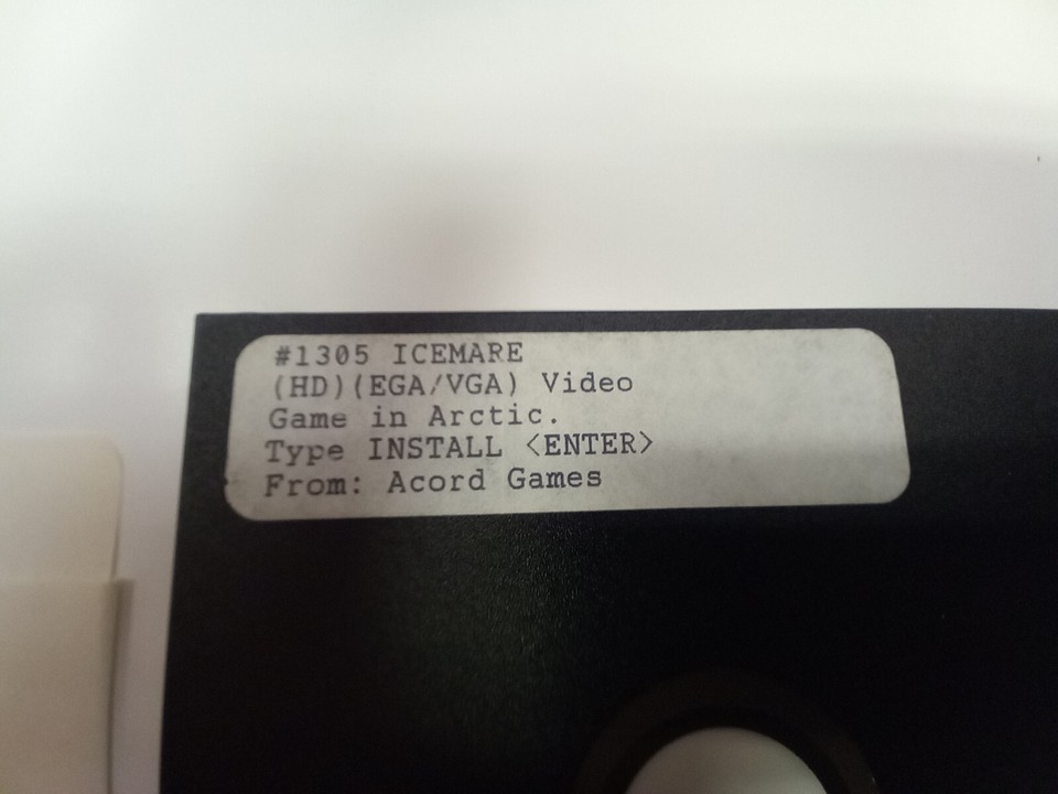 Original IBM / TANDY Shareware Game 5.25 Disk - ICEMARE EGA/VGA ACORD ...