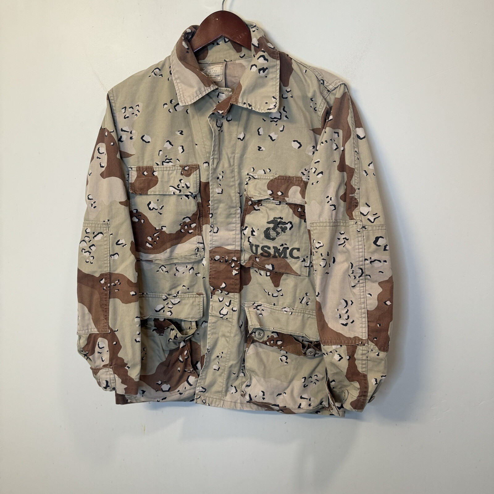 Vintage Desert Storm Camo Combat Coat Mens Small Reg Chocolate Chip ...