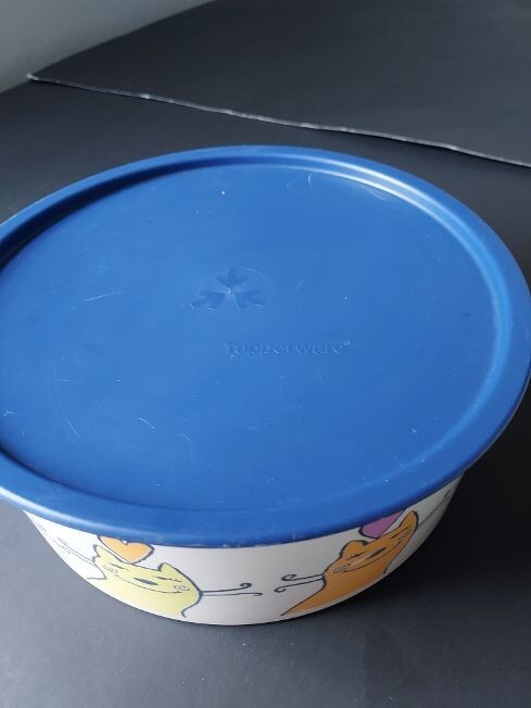 Tupperware Vintage Pet (Cat) Bowl With Lid | eBay