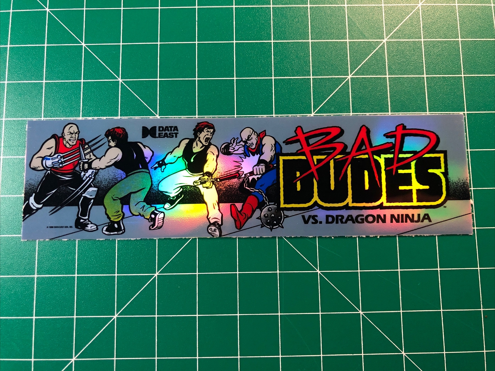 Bad Dudes Arcade Marquee 1.6x5.75” Sticker Decal Holographic Glossy ...