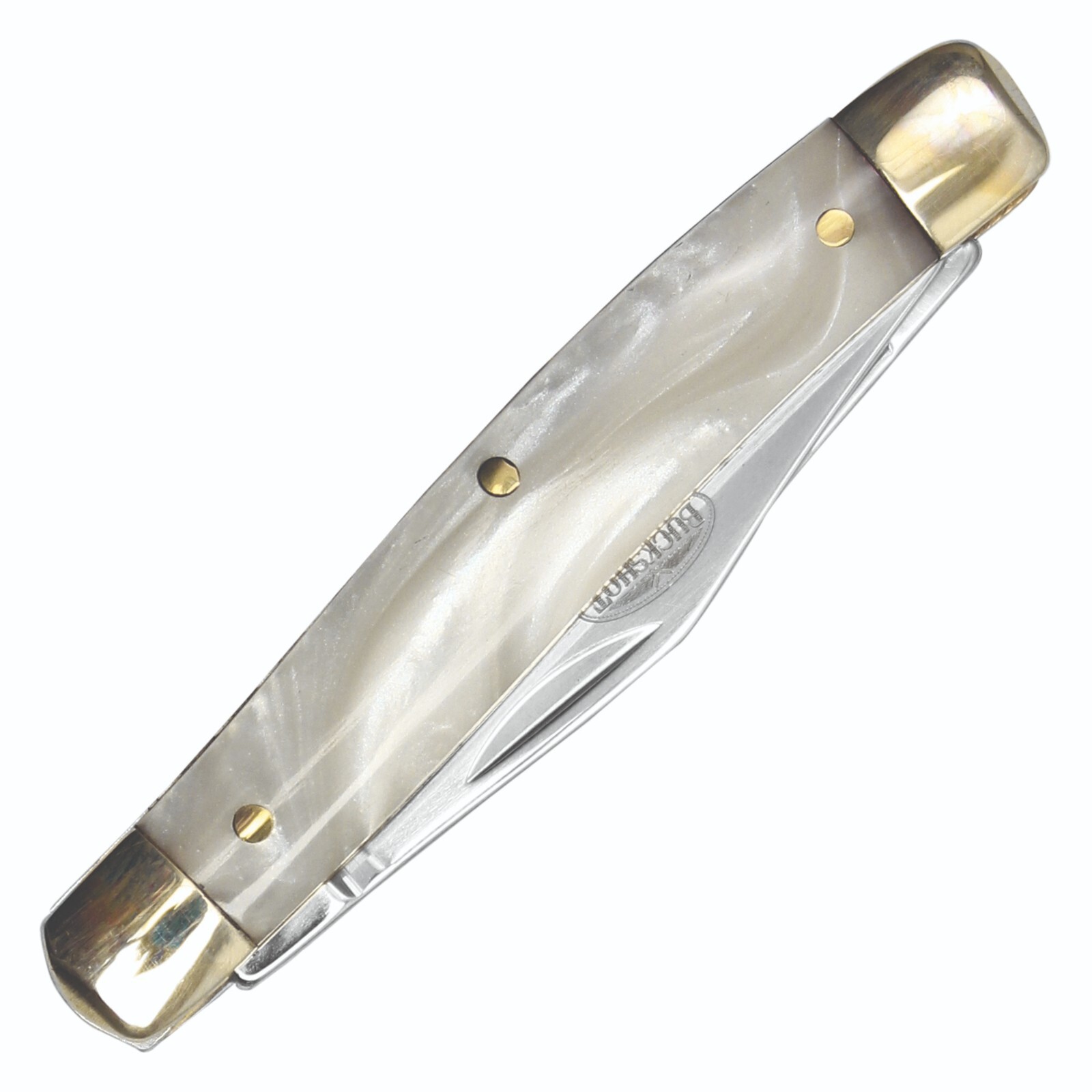 Canoe White Pearl Handle 2.75" Closed 6.75" Open Stainless 2-Blade ...