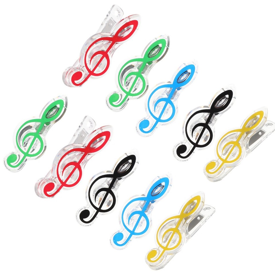 10Pcs Score Clips Music Book Clips Music Notes Shaped Clamps Creative ...