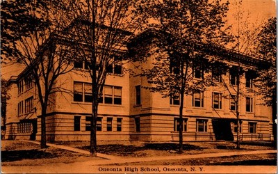 Postcard NY Oneonta High School 1910s | eBay